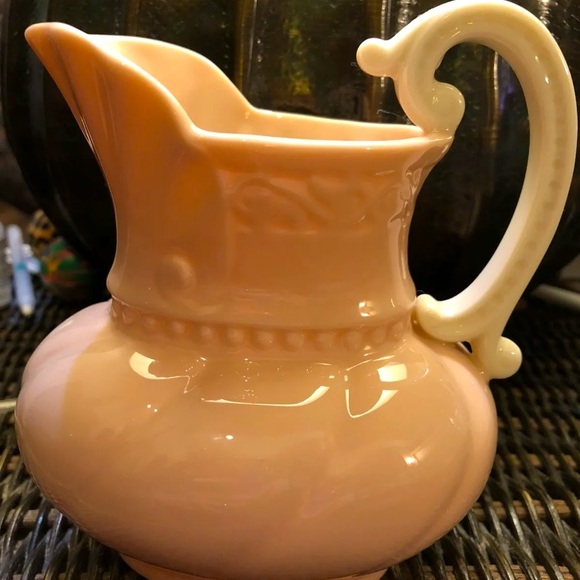 Lenox | Accents | Lenox 6 Pitcher Vase Pale Pink Cream Raised Detail ...